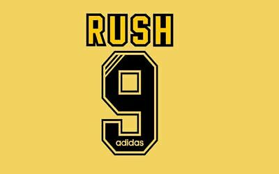 No 9 Rush 1995-1996 Liverpool Adidas Third Classic Football Nameset ...