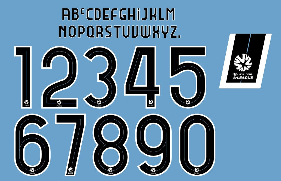 A League Australia 2013-2016 Nameset for Football Shirt Choose Name an ...