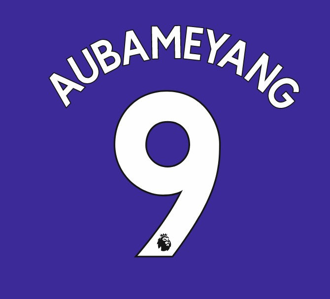 Aubameyang #9 Chelsea Premier League Home Nameset for Football Shirt ...