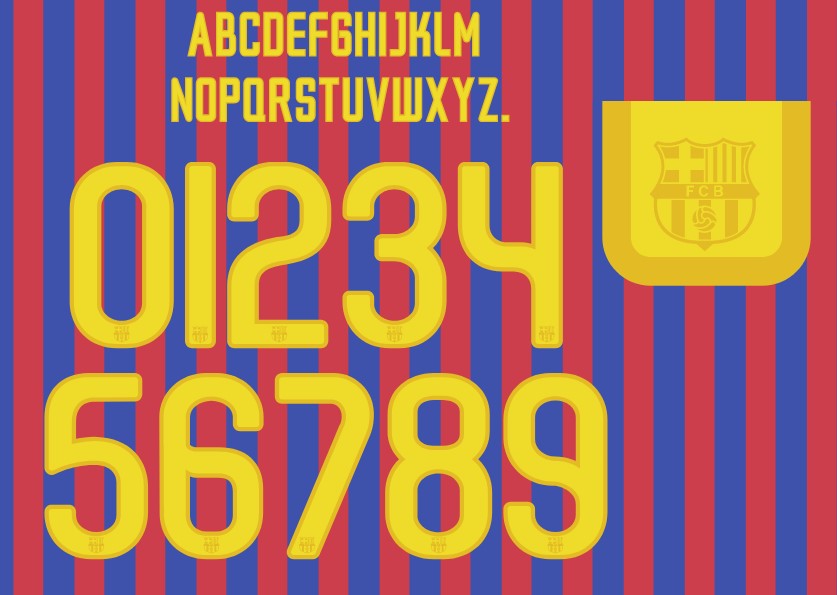 Barcelona 2011-2012 Home Nameset for Football Shirt Choose Name & Numb ...