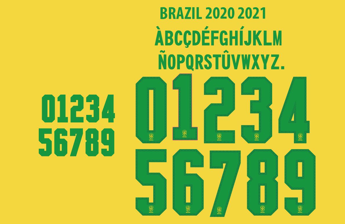 Brazil 2020-2021 Home Football Shirt Nameset Choose Any Name & Number ...