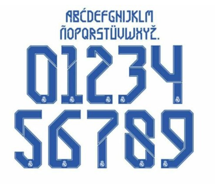 Real Madrid 2021-2022 Home UCL Cup Football Nameset for shirt Any Name ...