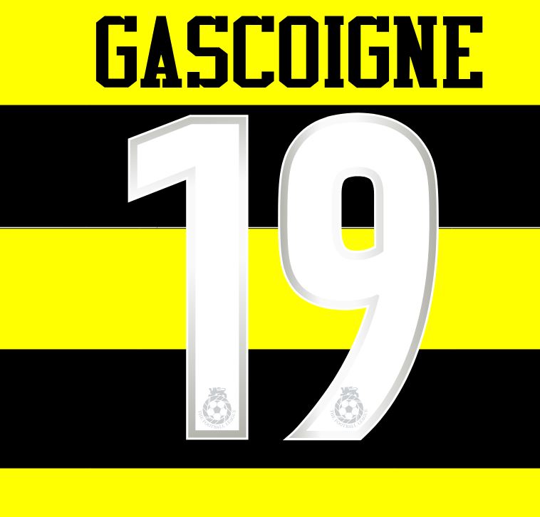 Gascoigne #19 Boston United 2004-2005 Home Football Shirt Nameset ...