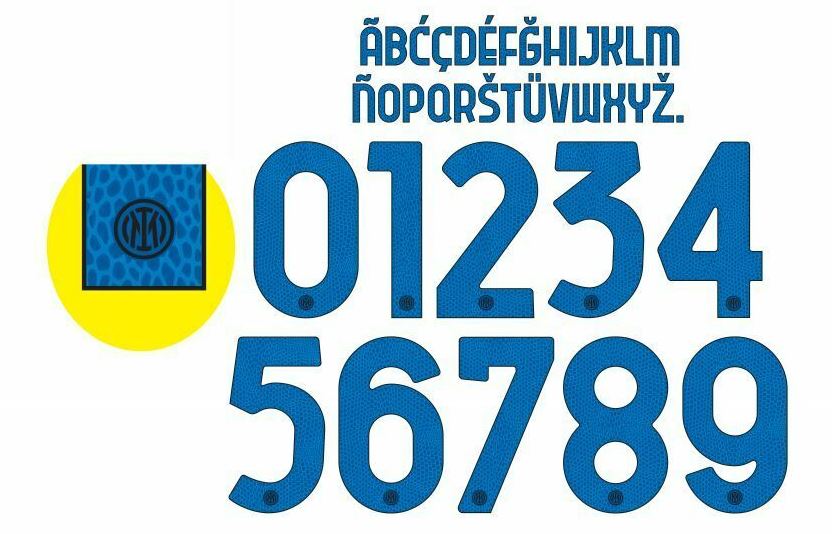 Inter Milan 2021-2022 Away Football Shirt Nameset Choose Name & Number ...