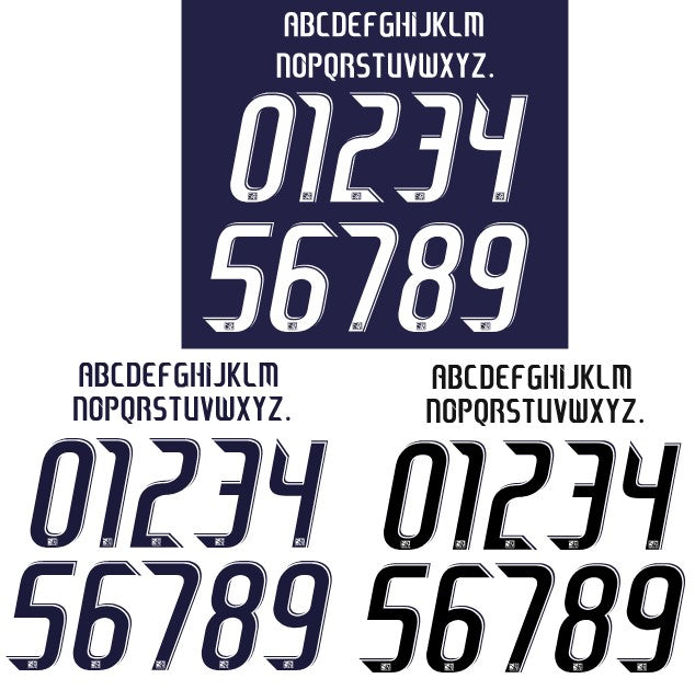 MLS 2008-2013 Football Nameset for shirt Any Name & Number Black, Navy ...