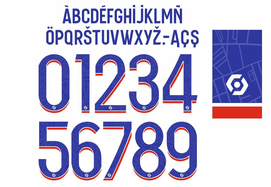 PSG 2022-2023 Third Nameset for Football Shirt Choose Name and Number ...