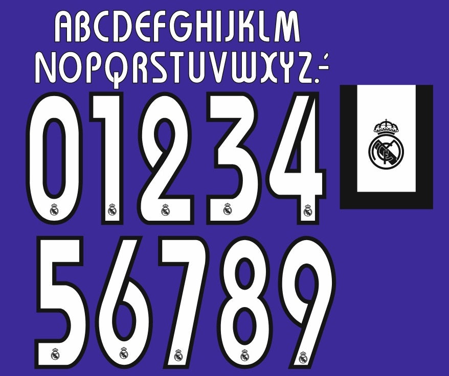 Real Madrid 2003-2005 Away Nameset for Football Shirt Any Name and Num ...
