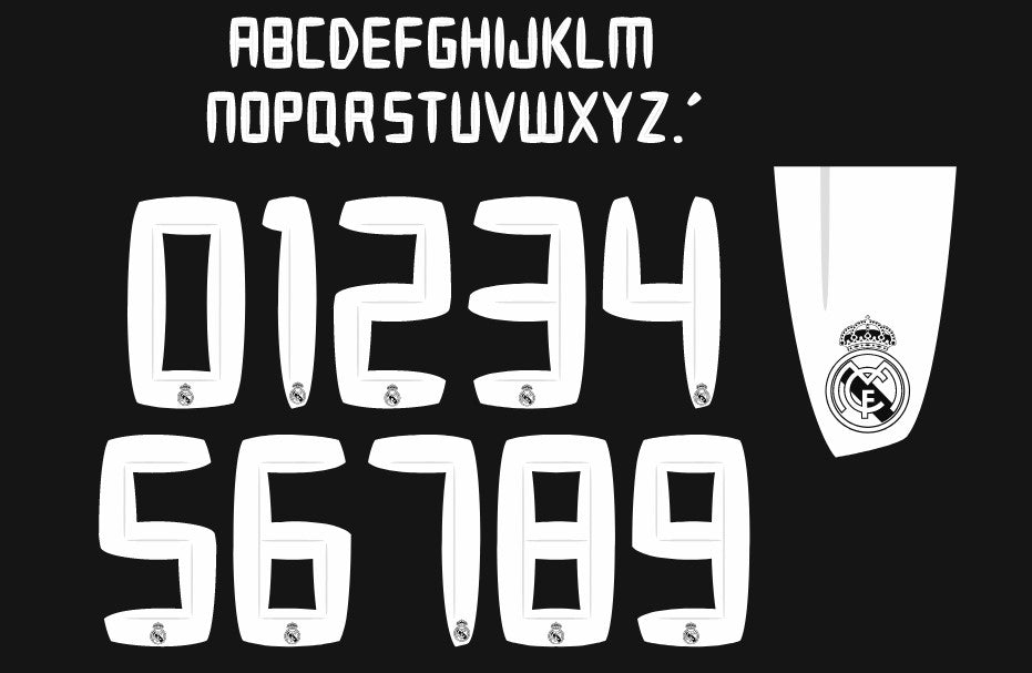 Real Madrid 2010-2011 Away Nameset for Football Shirt Choose Name and ...
