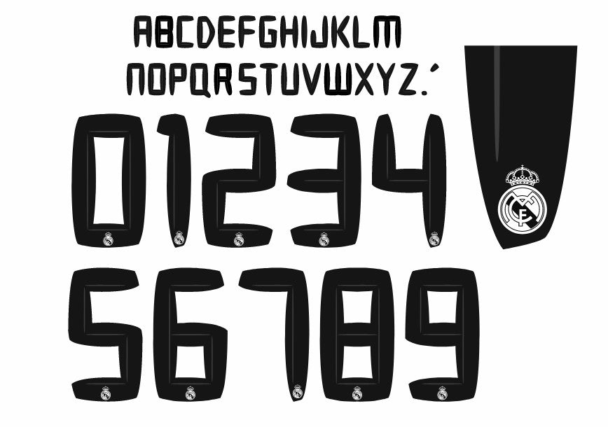 Real Madrid 2010-2011 Home Football Nameset for shirt Choose Name & Nu ...