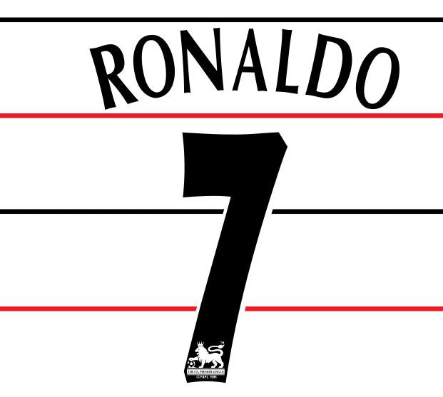 Ronaldo #7 Manchester United 2003-2007 Away Premier League Football Na ...